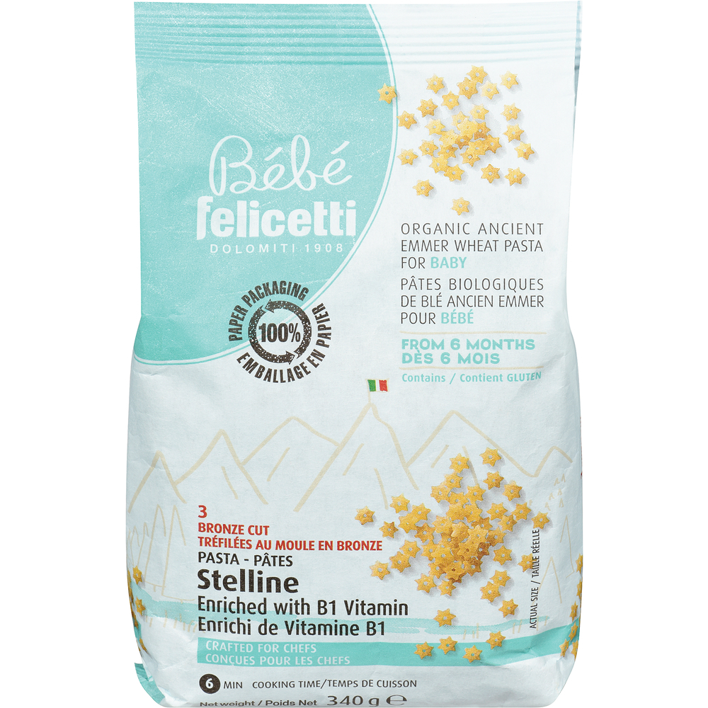Pâtes de blé steline pour bébés